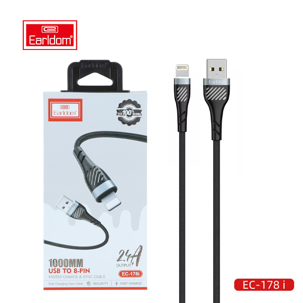قیمت و خرید کابل شارژ USB به لایتنینگ ارلدام مدل Earldom EC-178i ...