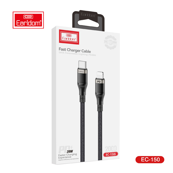 قیمت و خرید کابل فست شارژ TYPE-C به لایتنینگ ارلدام مدل Earldom EC-150C ...
